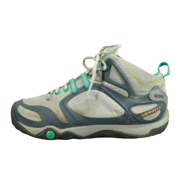 Merrell | Shoes | Merrell Gray Nylon Lace Up Goretex Hiking Sneakers ...